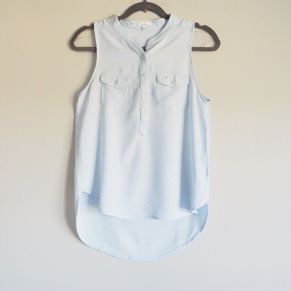 Talula | Tops | Aritzia Talula Sleeveless Button Detail Shirt Blouse ...